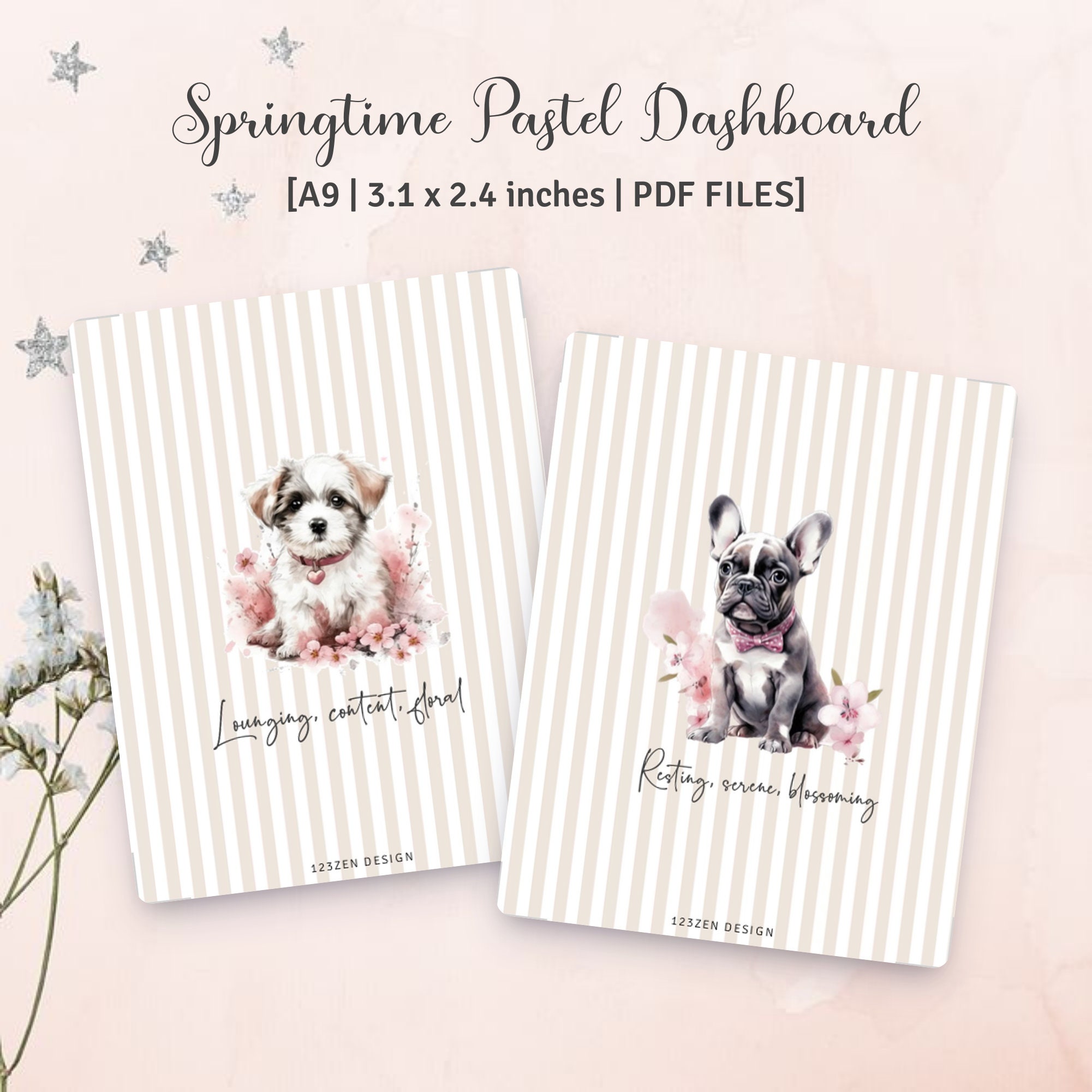 A9 SIZE Springtime Pastel Dashboard Set - Etsy
