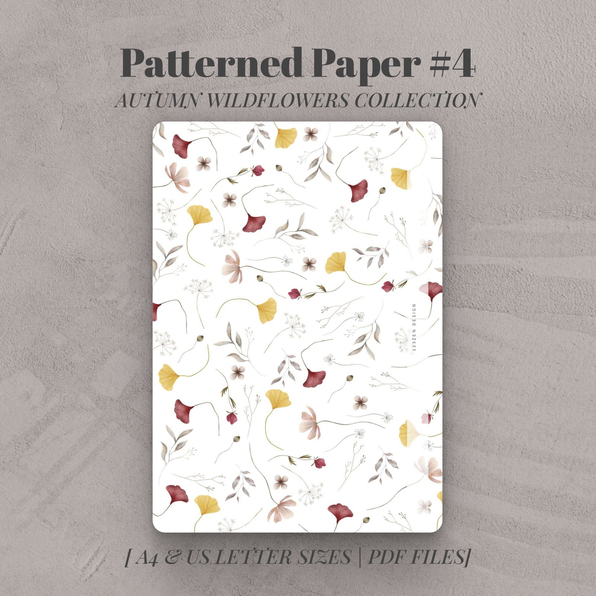 A4 and US LETTER Autumn Wildflowers Collection Printable - Etsy