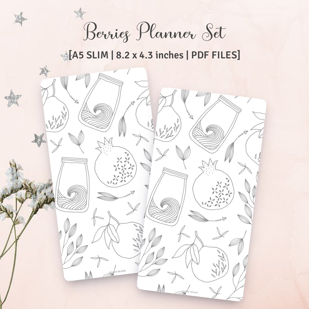 A5 SLIM SIZE Minimalist Planner Set of 4 - Etsy