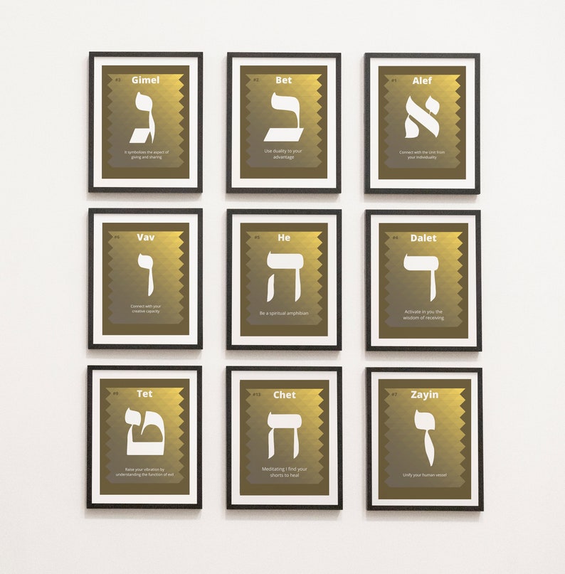 Aleph Bet Jewish With the 22 Letters Meaning of Each One and His ...