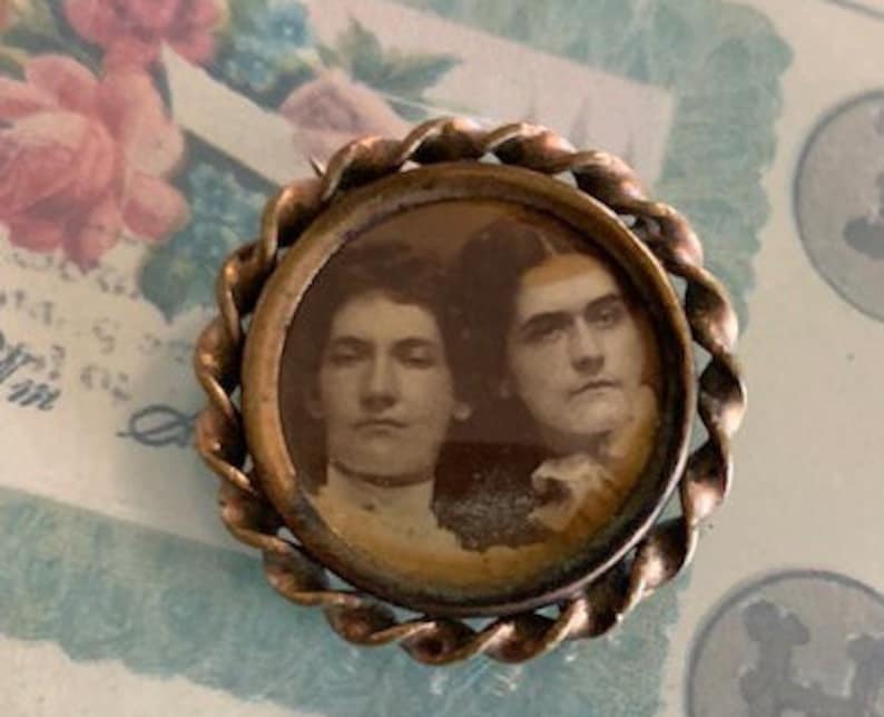 Antique Mourning Pin Sisters/twins - Etsy
