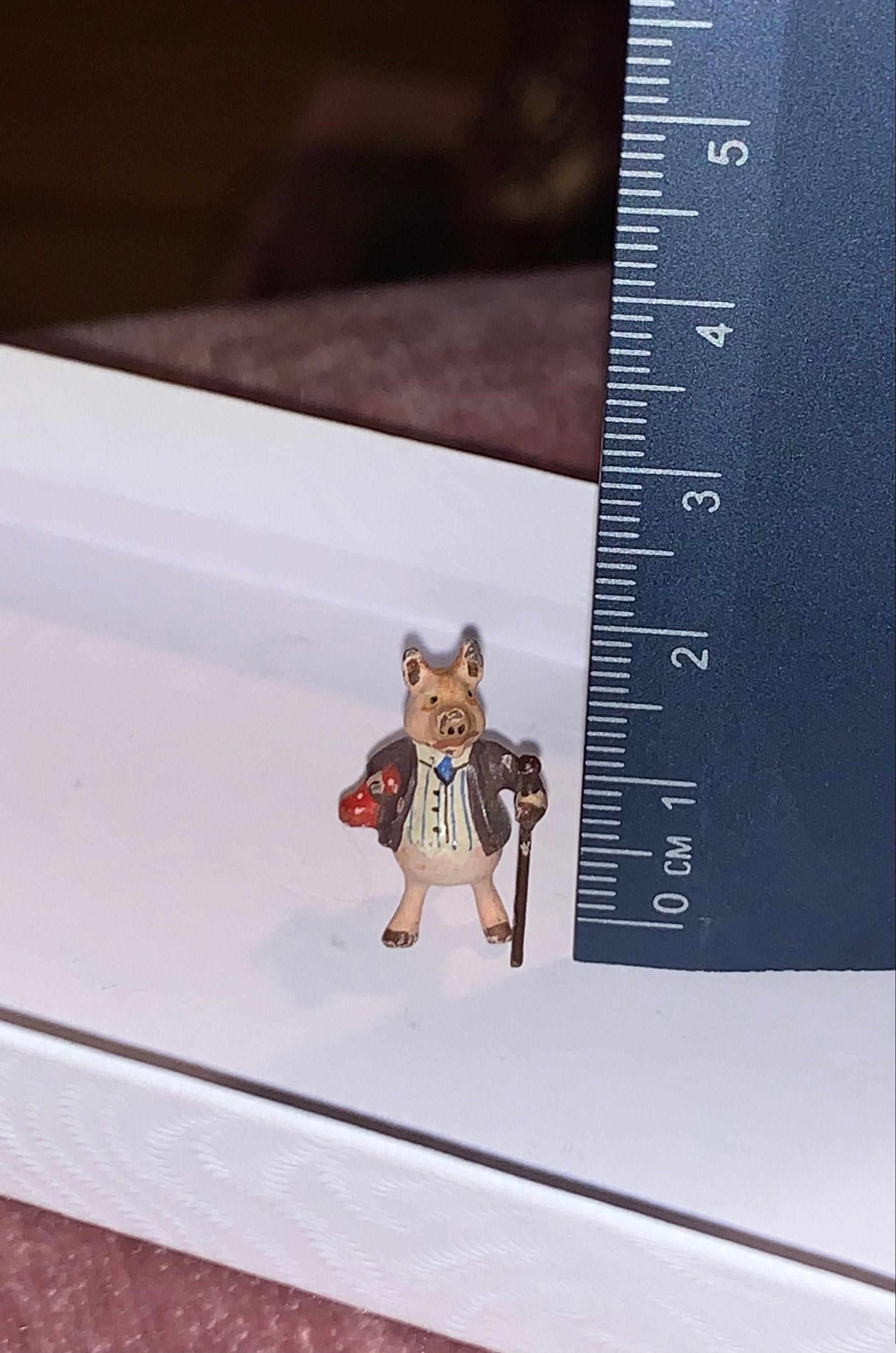 Franz Bergman Miniature Beatrix Potter’s Pig Robinson Cold Painted ...