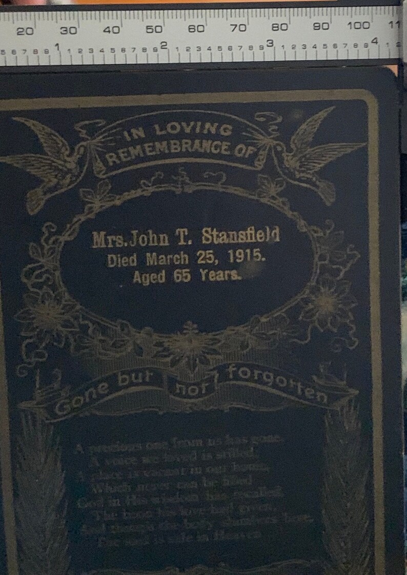 Antique Funerary Card Mourning CDV - Etsy