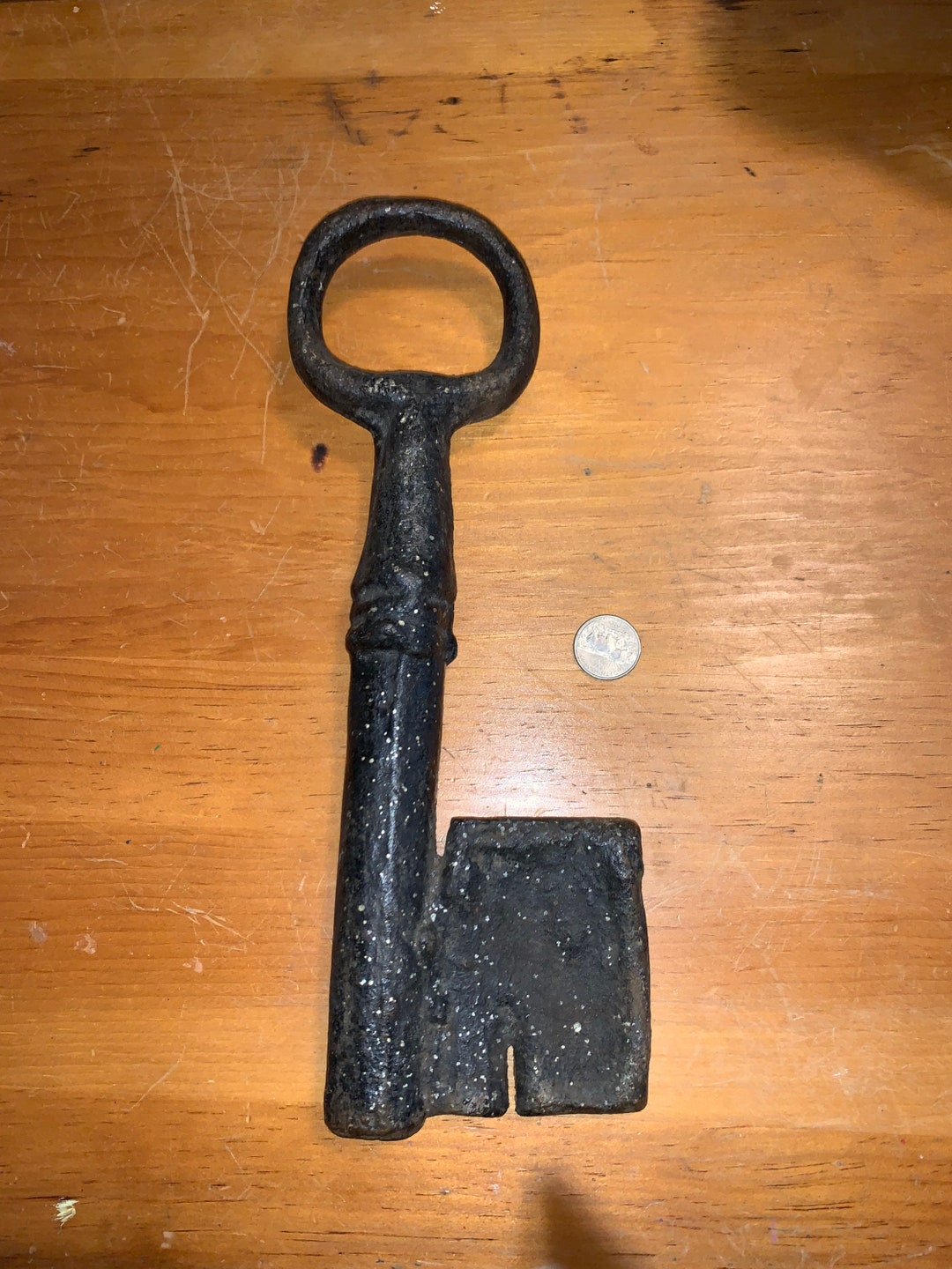 Huge 13” Antique Cast Iron Skeleton Key /jail Key - Etsy