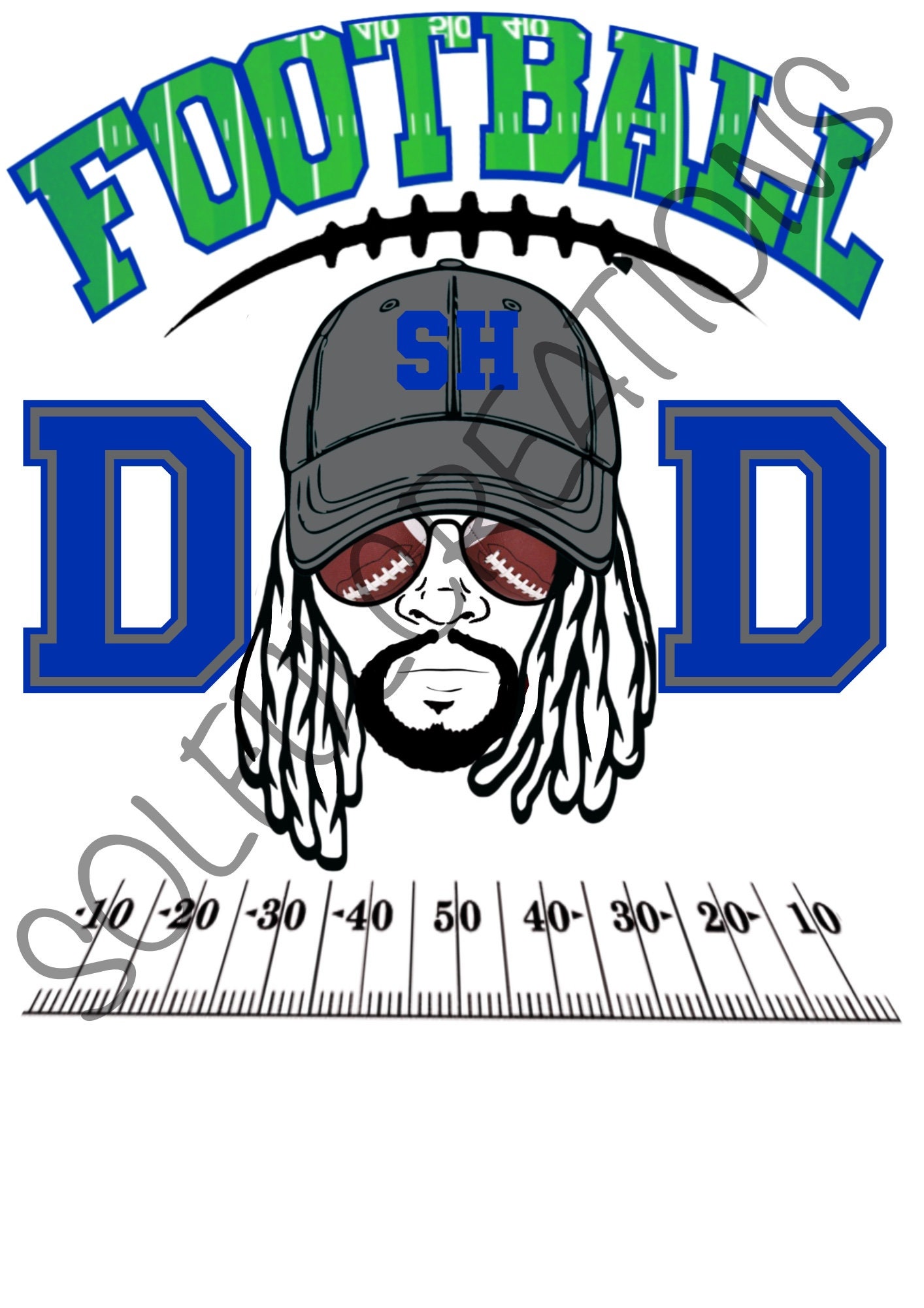 Football Dad PNG African American - Etsy