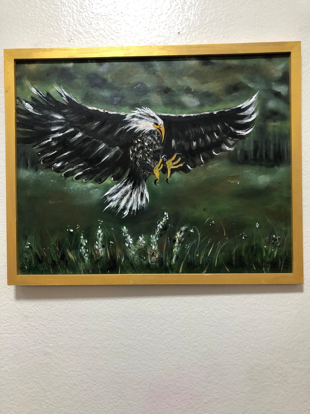 Eagle Oil Painting Size 17x21 With Frame - Etsy