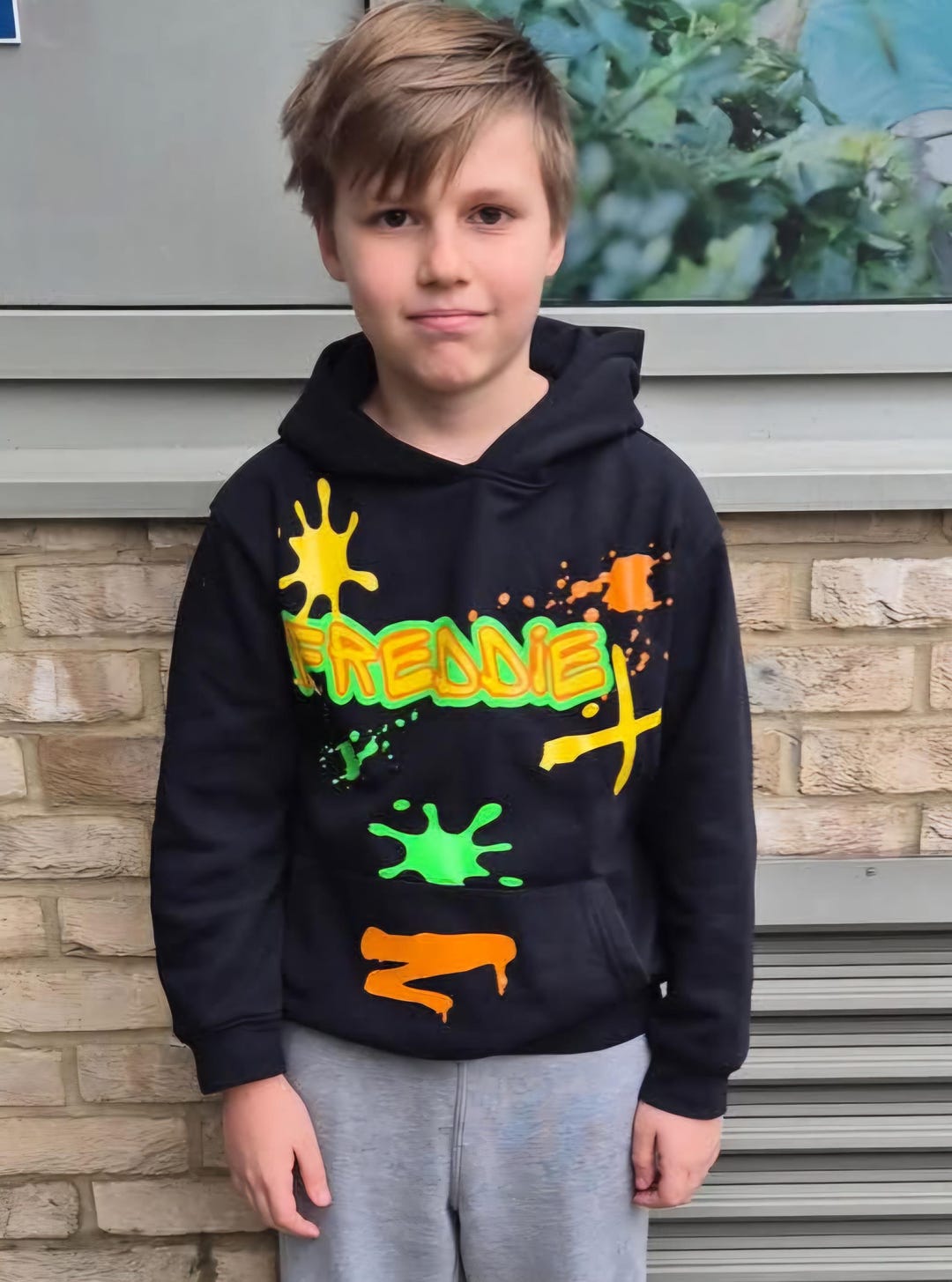 Graffiti Style Personalised Hoody, Kids Personalised Hoodies, Children ...
