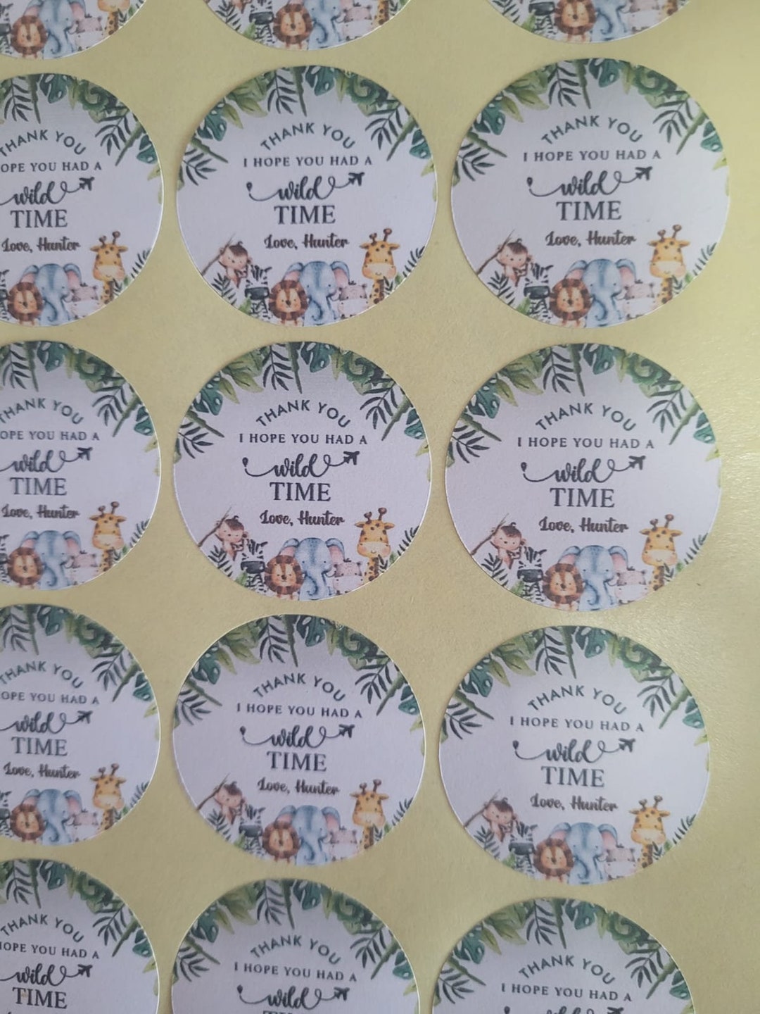 Wild Jungle Theme Party Bag Sweet Cone Thankyou for Coming to My Party ...