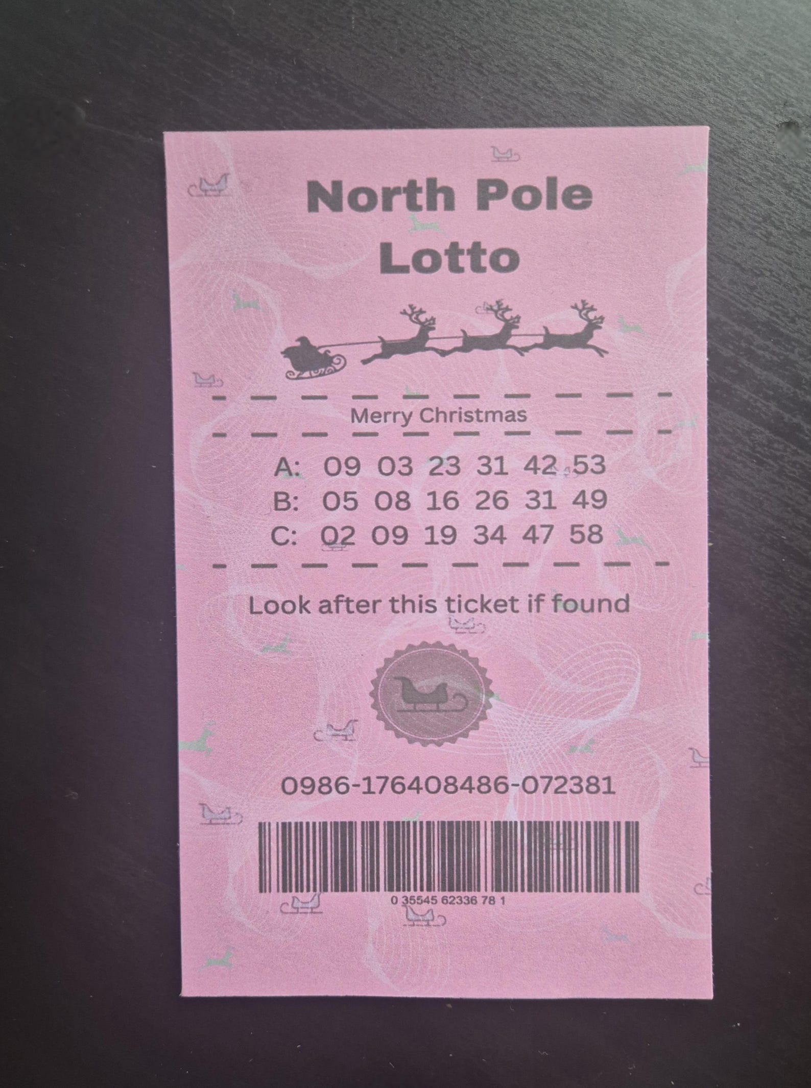 Santa's Lost Wallet, Santa Claus Wallet, Sleigh Licence, Reindeer Money ...