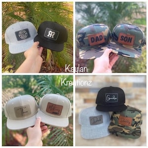 Custom Father and Son Matching Hats - Personalized Snapback Hats With ...