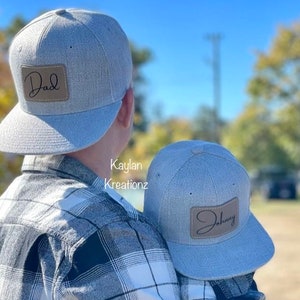 Custom Father and Son Matching Hats - Personalized Snapback Hats With ...