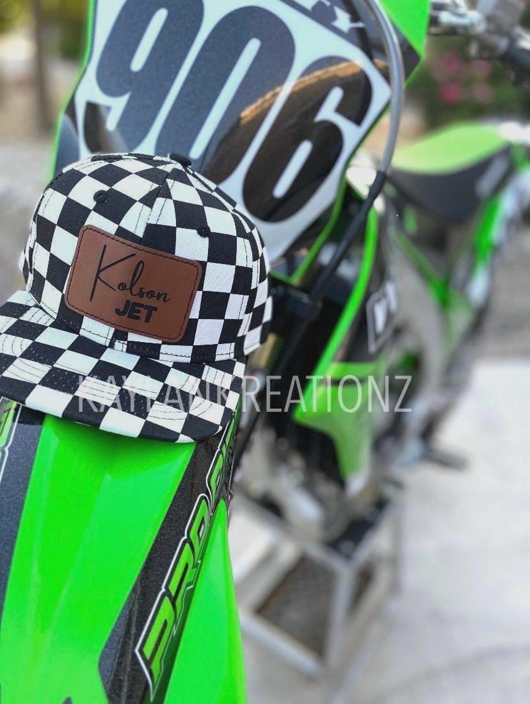 Custom Motocross Dirt Bike Drag Racing Hat/personalized Baby Infant ...
