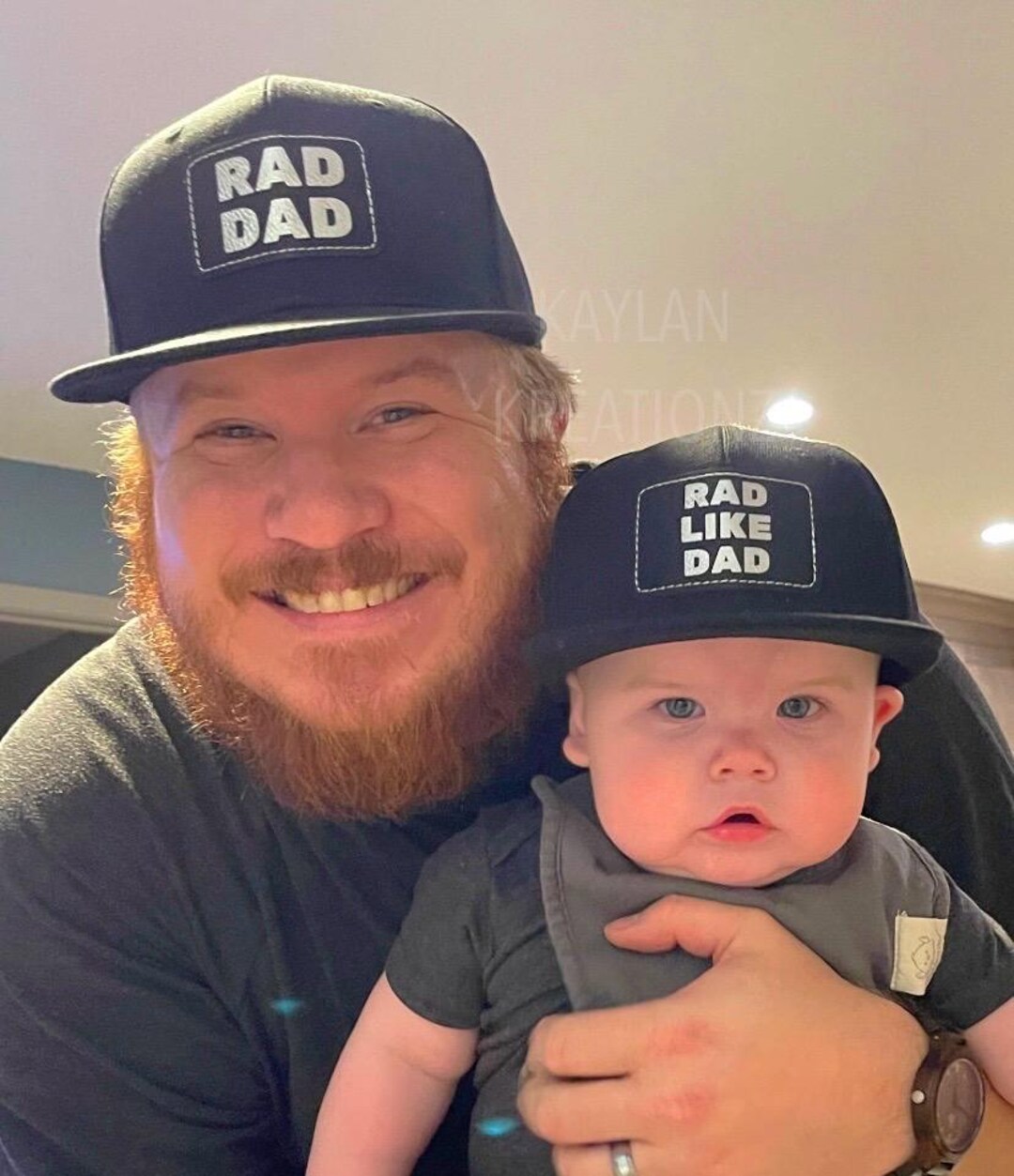 Personalized Father Son Hat Set: Custom Rad Dad Matching Caps - Etsy