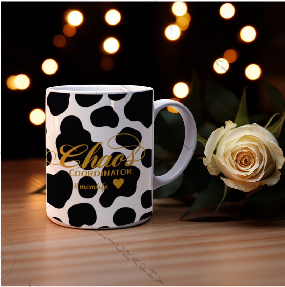 Cow Print Mom Sublimation Mug Wrap Designs 11 Oz and 15 Oz - Chaos ...