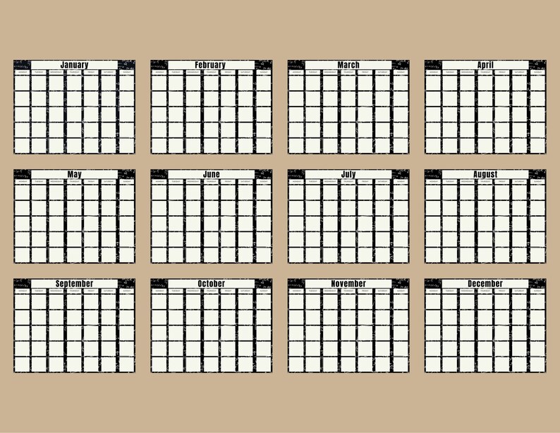 Math Themed Printable Calendars | 3 Colors Included - Etsy