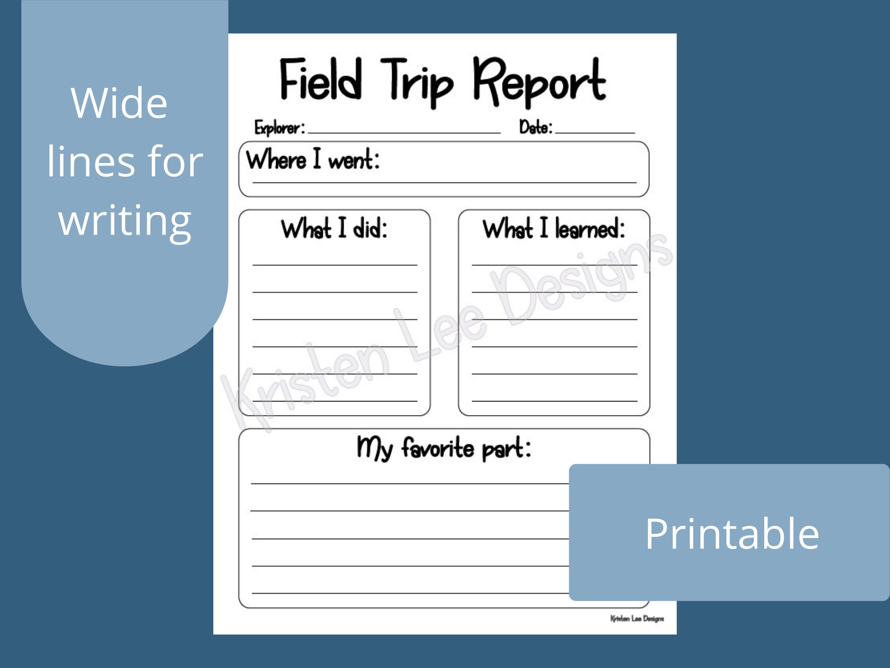field-trip-report-pdf-printable-pack-homeschool-etsy