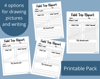 Printable Homeschool Field Trip Report, Simple and Fun, My First Field ...