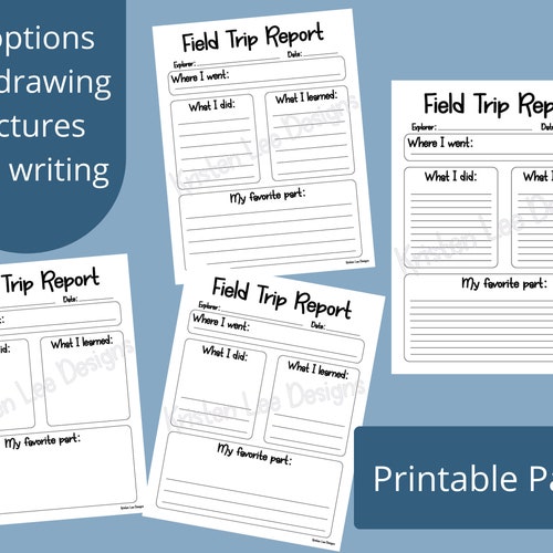 Field Trip Printable Reflections Activity Homeschool Teacher - Etsy Canada