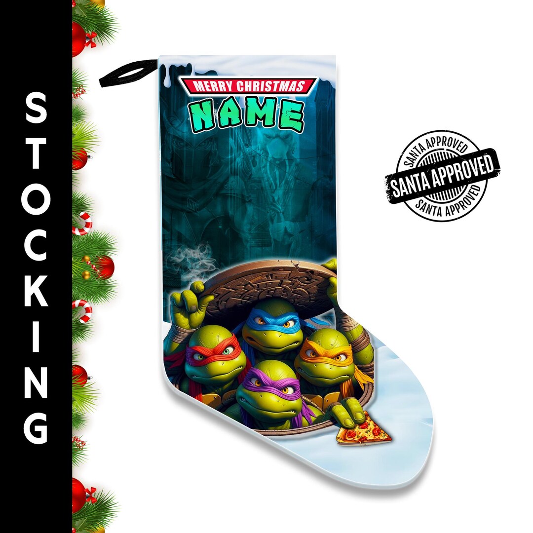 Ninja Turtles Christmas Stocking Ninja Turtles Gift - Etsy