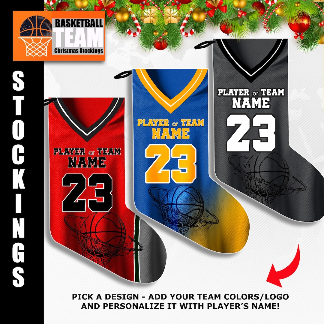Christmas Basketball Stocking Sports Christmas Stocking Basketball ...