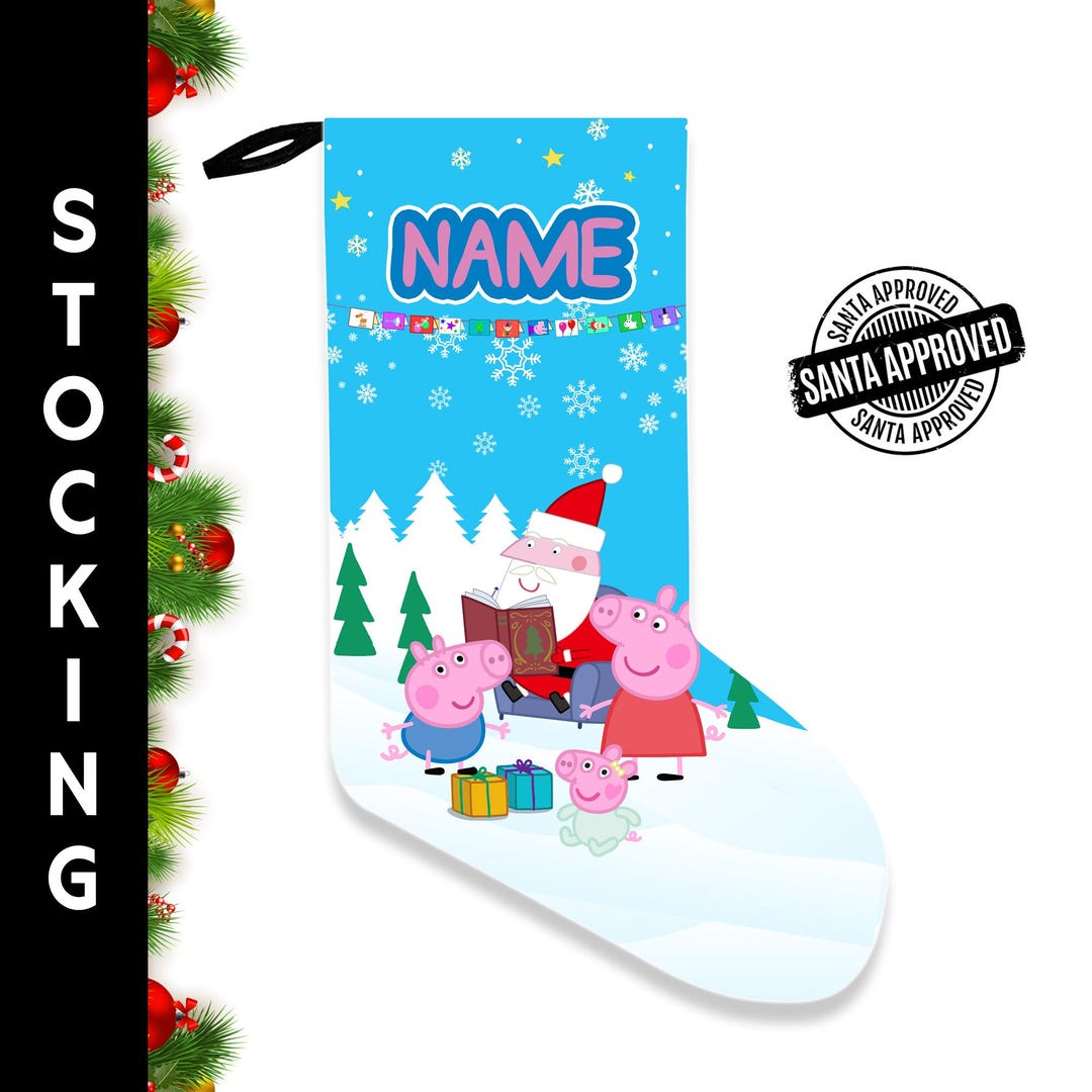 Peppa Pig Christmas Stocking Peppa Pig Gift - Etsy