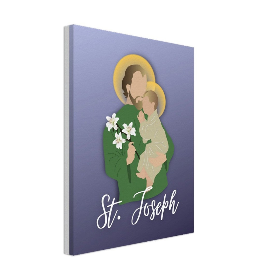 St. Joseph Canvas - Etsy