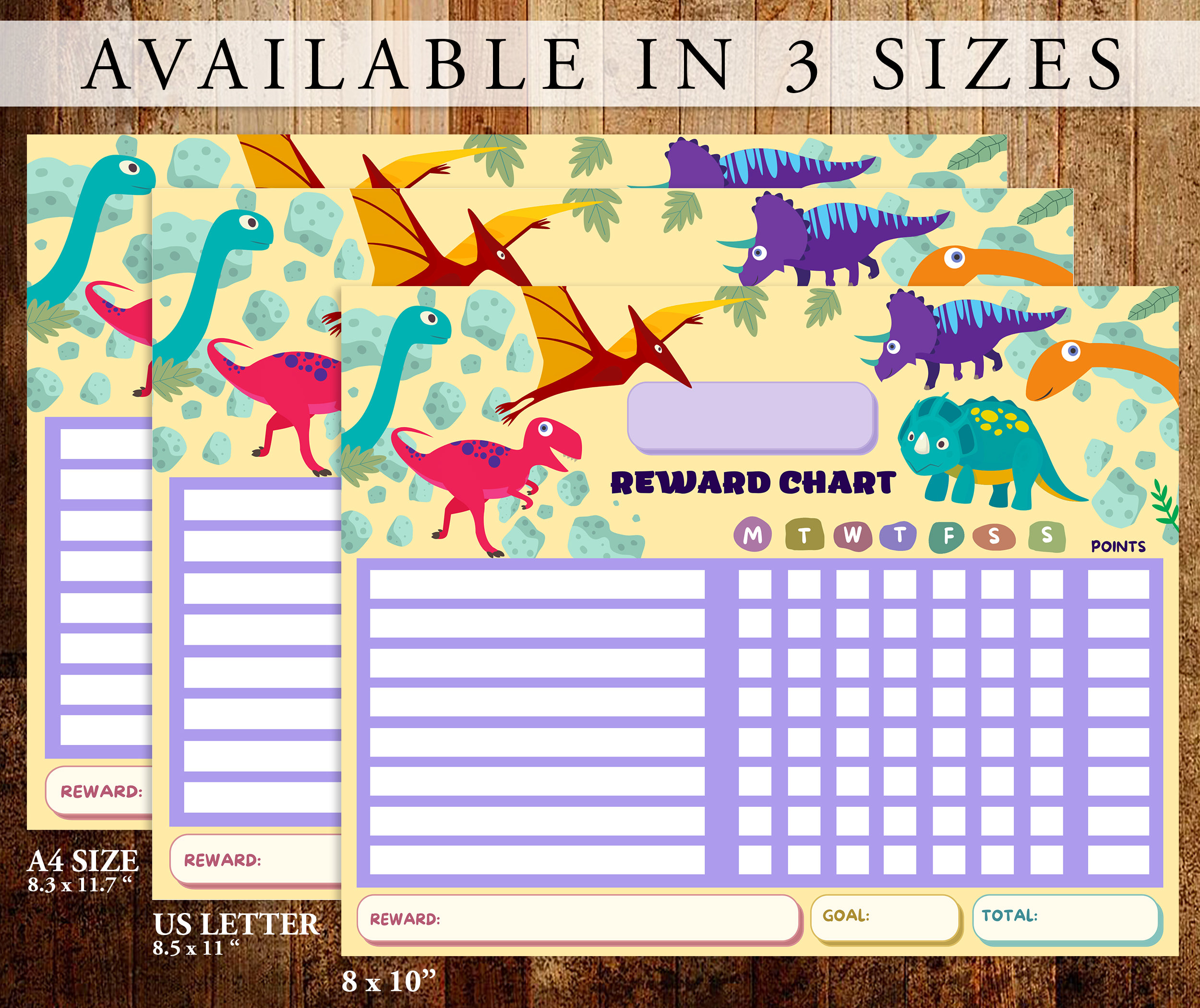 Printable Dinosaur Reward Chart Dinosaur Sticker Chart Instant Download ...