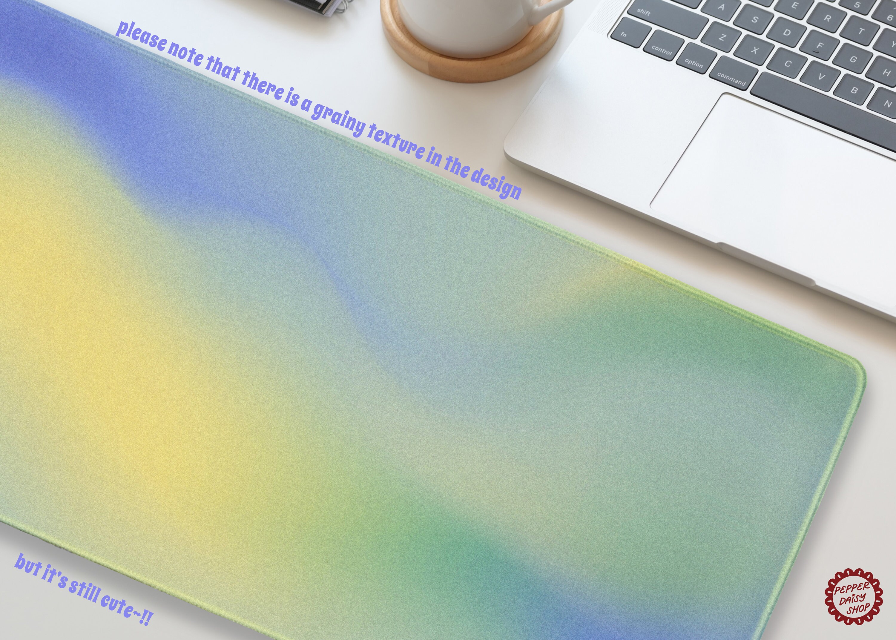 Gradient Grainy Aura Mouse Pad Desk Mat | Trendy Retro Y2K Cute ...