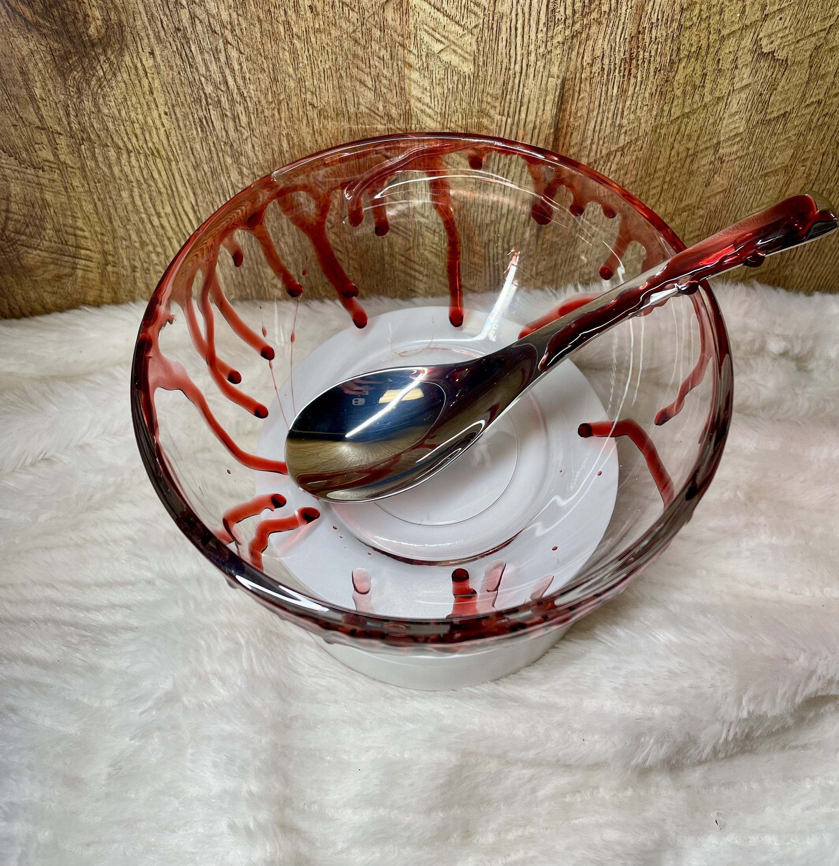 Cereal Killer Glass Bowl & Spoon Set Food Safe Fun Gift Spooky Bloody ...