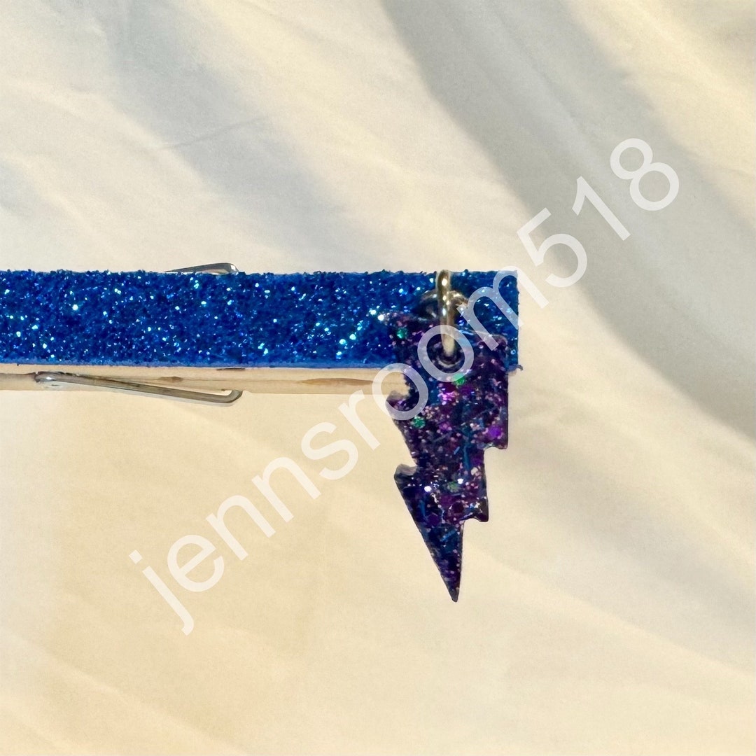 Purple Spirit Competition Pins, Spirit Cheer Glitter Pins, Lightning ...
