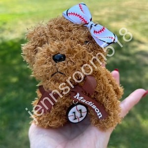 Personalized Stuffed Dog, Plush Puppy, Softball Dog Basketball Stuffed ...