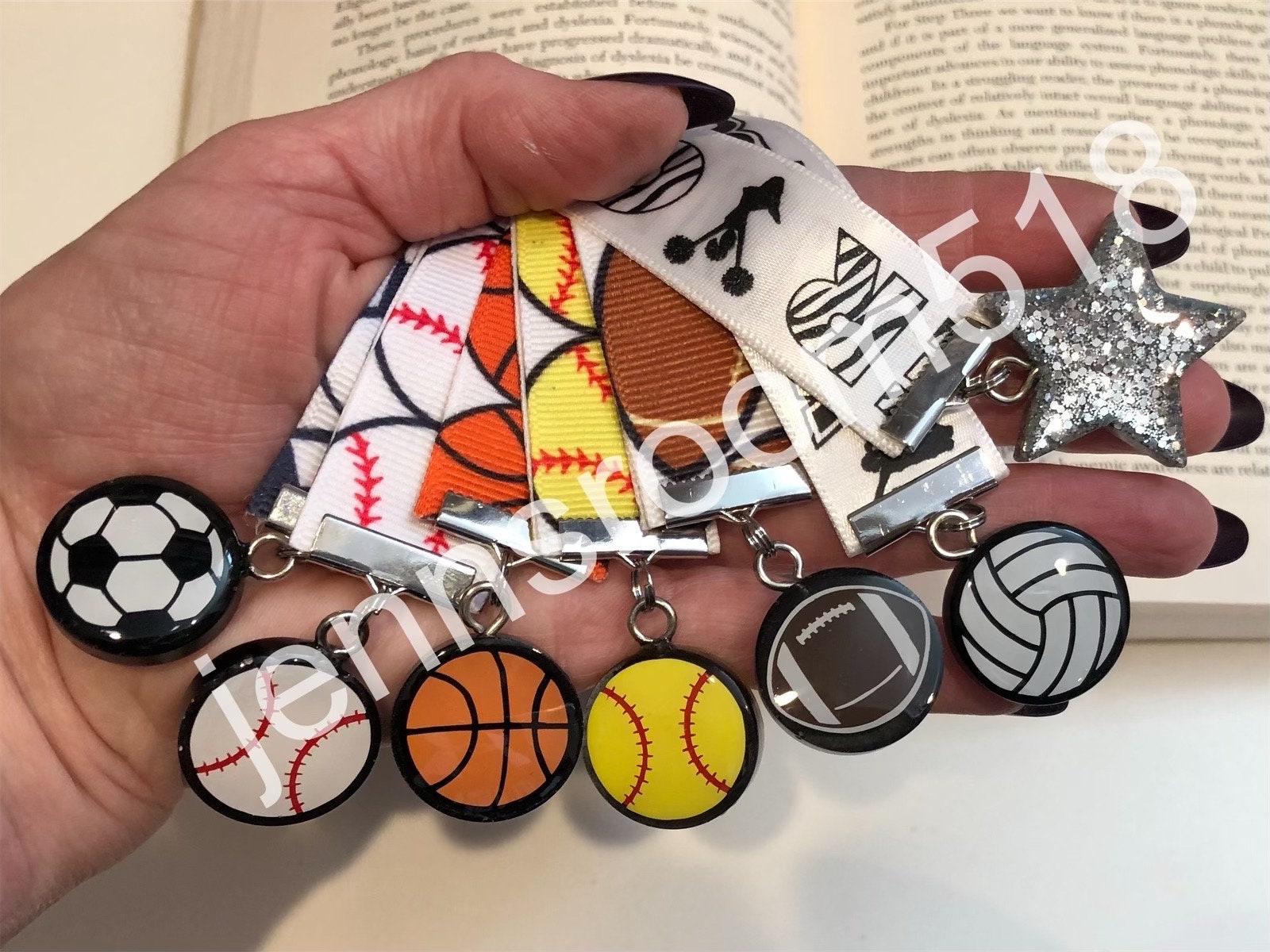 Sports Bookmarks, Softball, Volleyball, Cheer, Soccer, Baseball ...