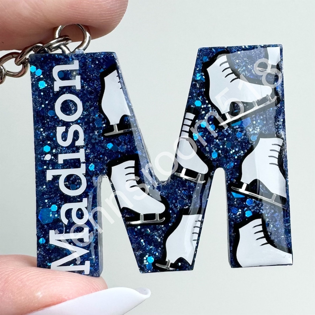 Personalized Ice Skating Bag Tag, Figure Skating Name Keychain, Senior ...