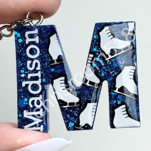 Personalized Ice Skating Bag Tag, Figure Skating Name Keychain, Senior ...