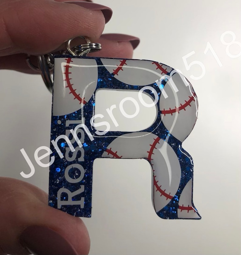 Personalized Baseball Keychain, Baseball Bag Tag, Team Gift, Senior ...