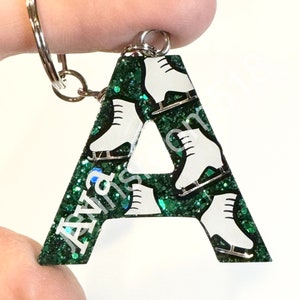 Personalized Ice Skating Bag Tag, Figure Skating Name Keychain, Senior ...