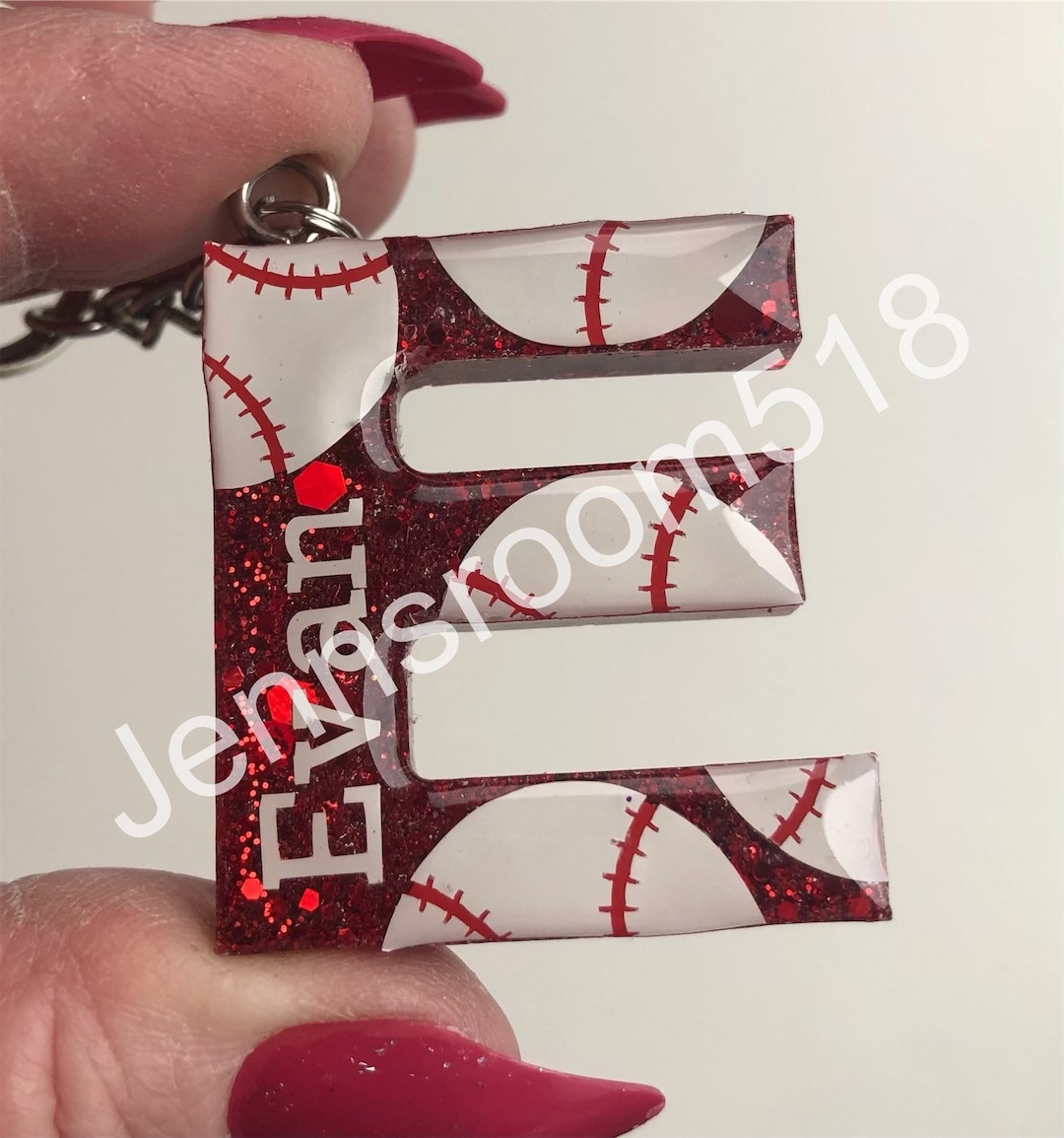 Personalized Baseball Keychain, Baseball Bag Tag, Team Gift, Senior ...