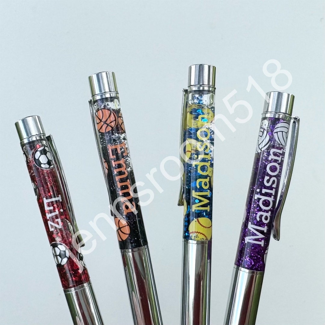 Personalized Sport Shaker Pen,silver Color, Softball Pen, Volleyball ...