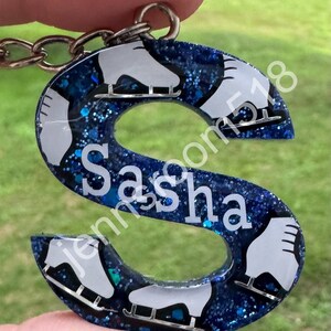 Personalized Ice Skating Bag Tag, Figure Skating Name Keychain, Senior ...