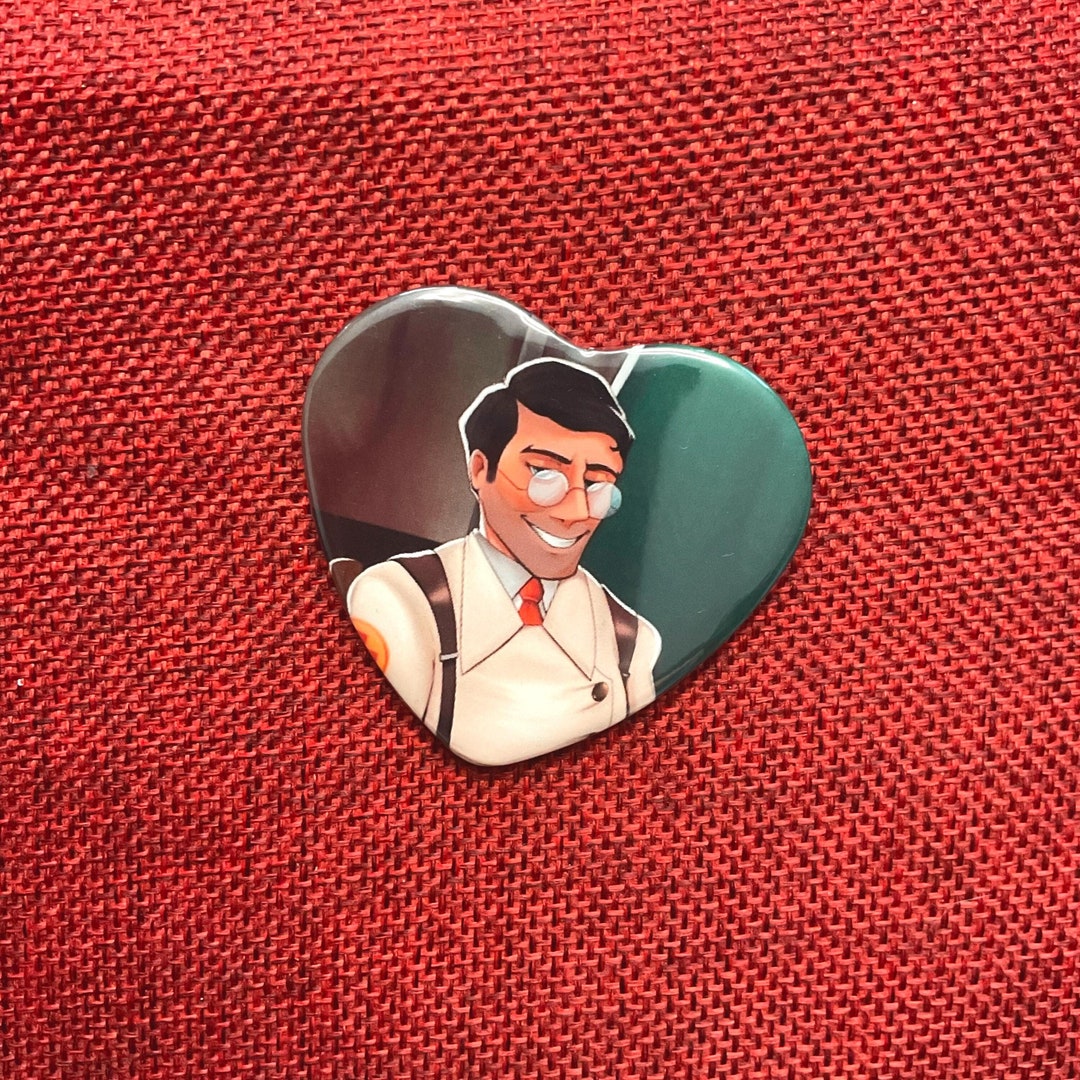 Medic TF2 | Team Fortress 2 | Heart Pin | Button | 58mm | 2.28 Inch - Etsy