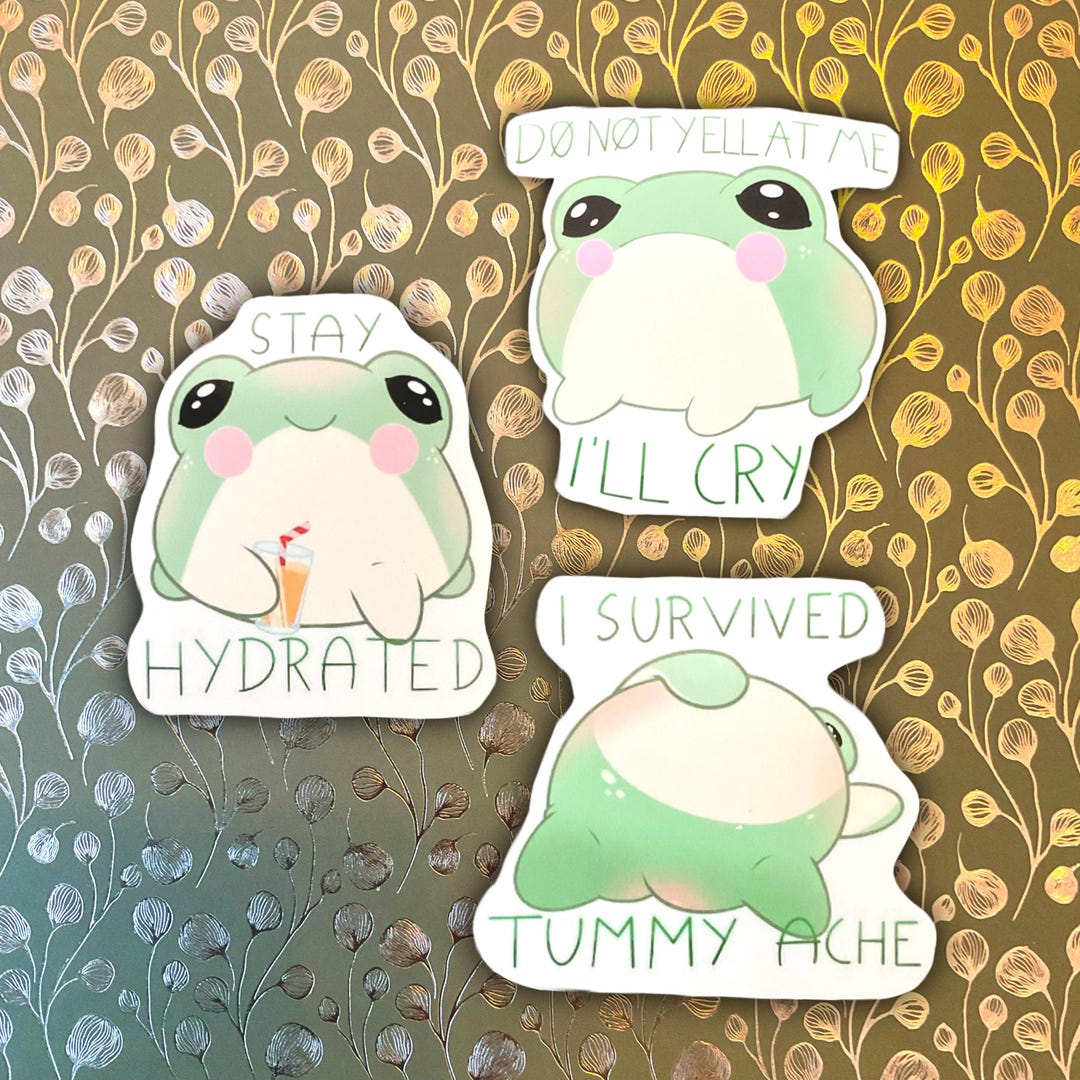 FROGS STICKERS | Cute Frog Stickers - Etsy