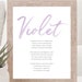 Violet Baby Name Meaning Poem Baby Names Nursery Sign Girl Names ...