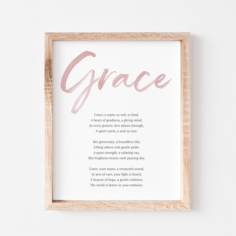 Wooden Grace Sign - Etsy