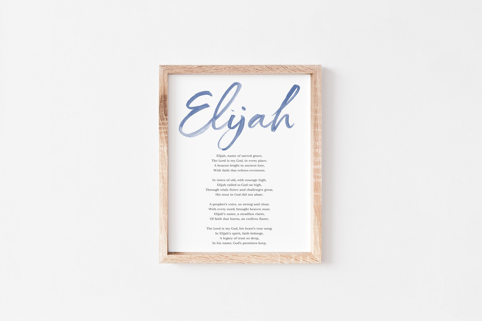 Elijah Baby Name Meaning Poem Baby Names Nursery Sign Boy Names ...