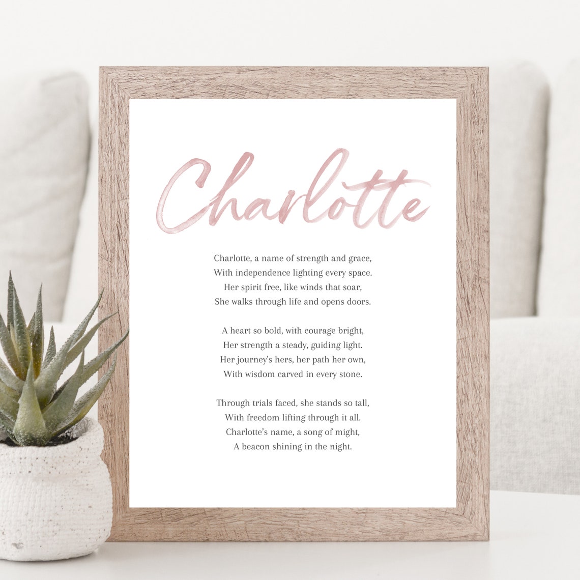 Charlotte Baby Name Meaning Poem Baby Names Nursery Sign Girl Names ...