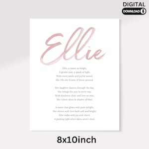 Ellie Baby Name Meaning Poem Baby Names Nursery Sign Girl Names ...