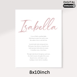 Isabella Baby Name Meaning Poem Baby Names Nursery Sign Girl Names ...