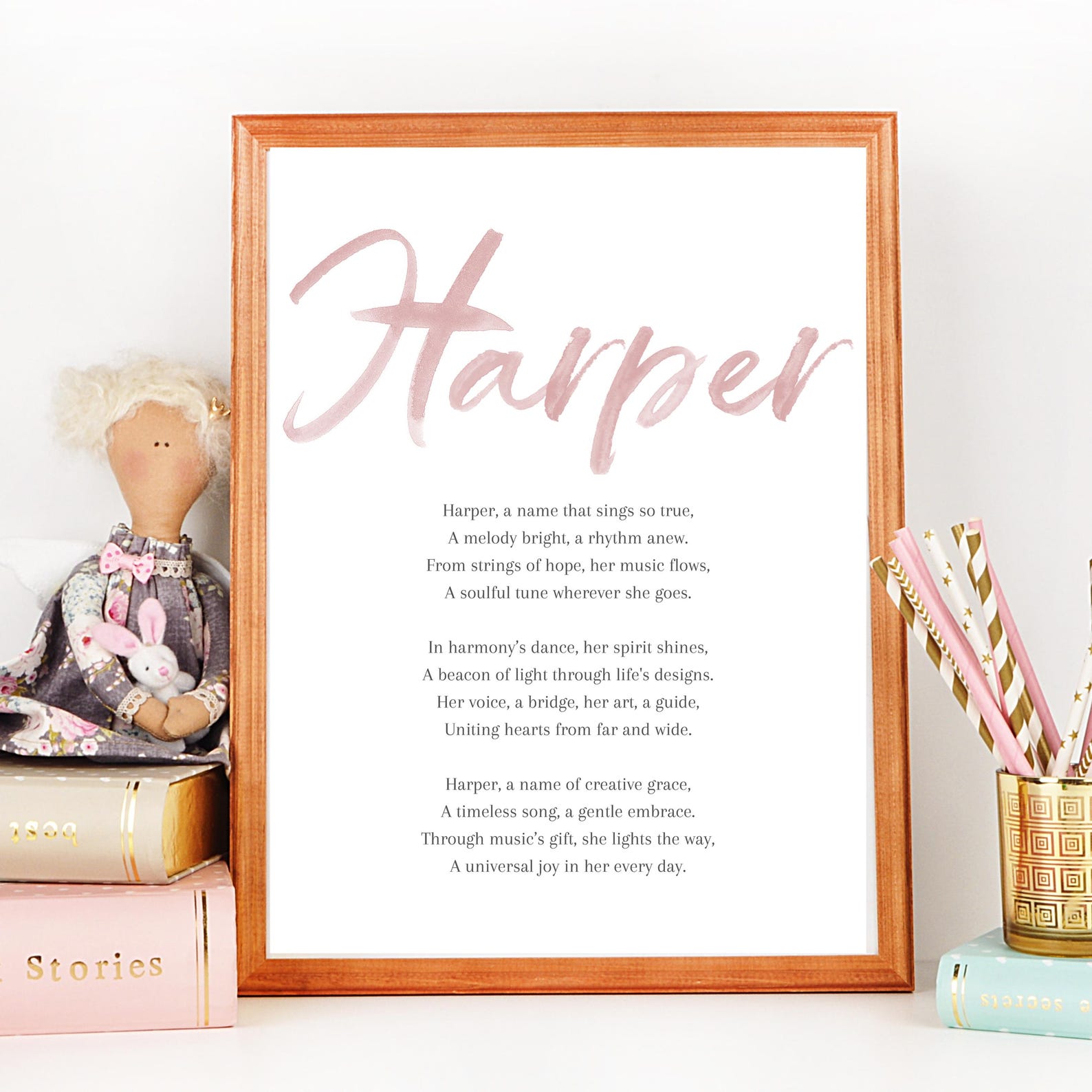 Harper Baby Name Meaning Poem Baby Names Nursery Sign Girl Names ...