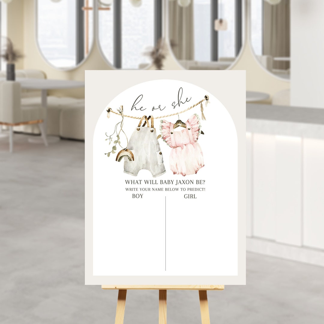 He or She Gender Reveal Sing He or She What Will Baby Be - Etsy