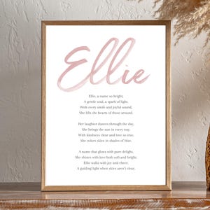 Ellie Baby Name Meaning Poem Baby Names Nursery Sign Girl Names ...
